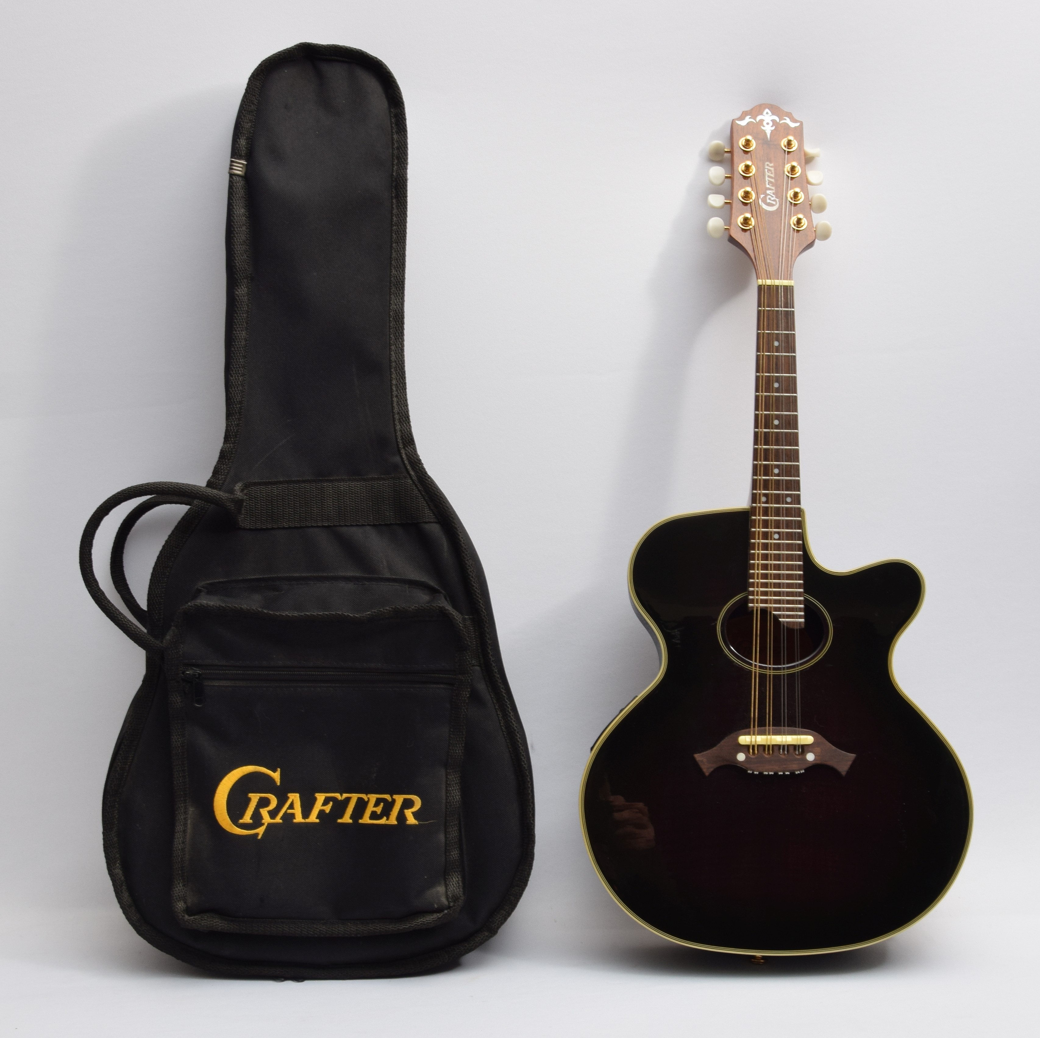 Used Crafter M75E Electro Acoustic Mandolin - Transparent Purple (With ...